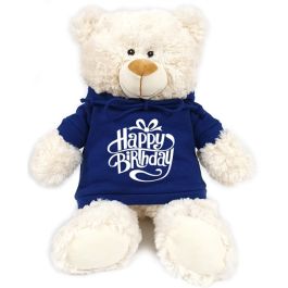 Happy Birthday Teddy Bear - Blue